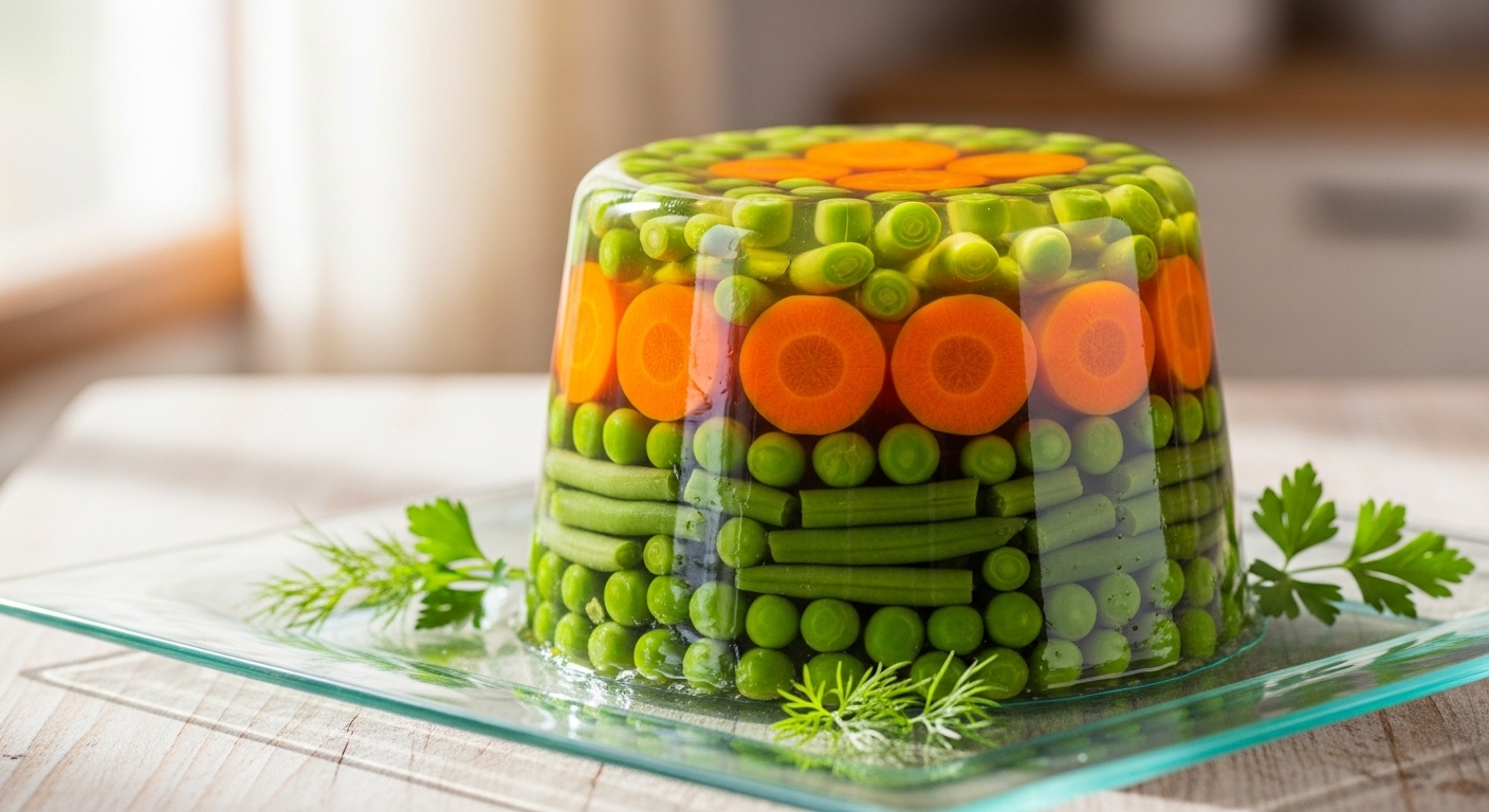 Aspic de Légumes : La Touche Fraîcheur et Couleur à Vos Repas 🥒🥕